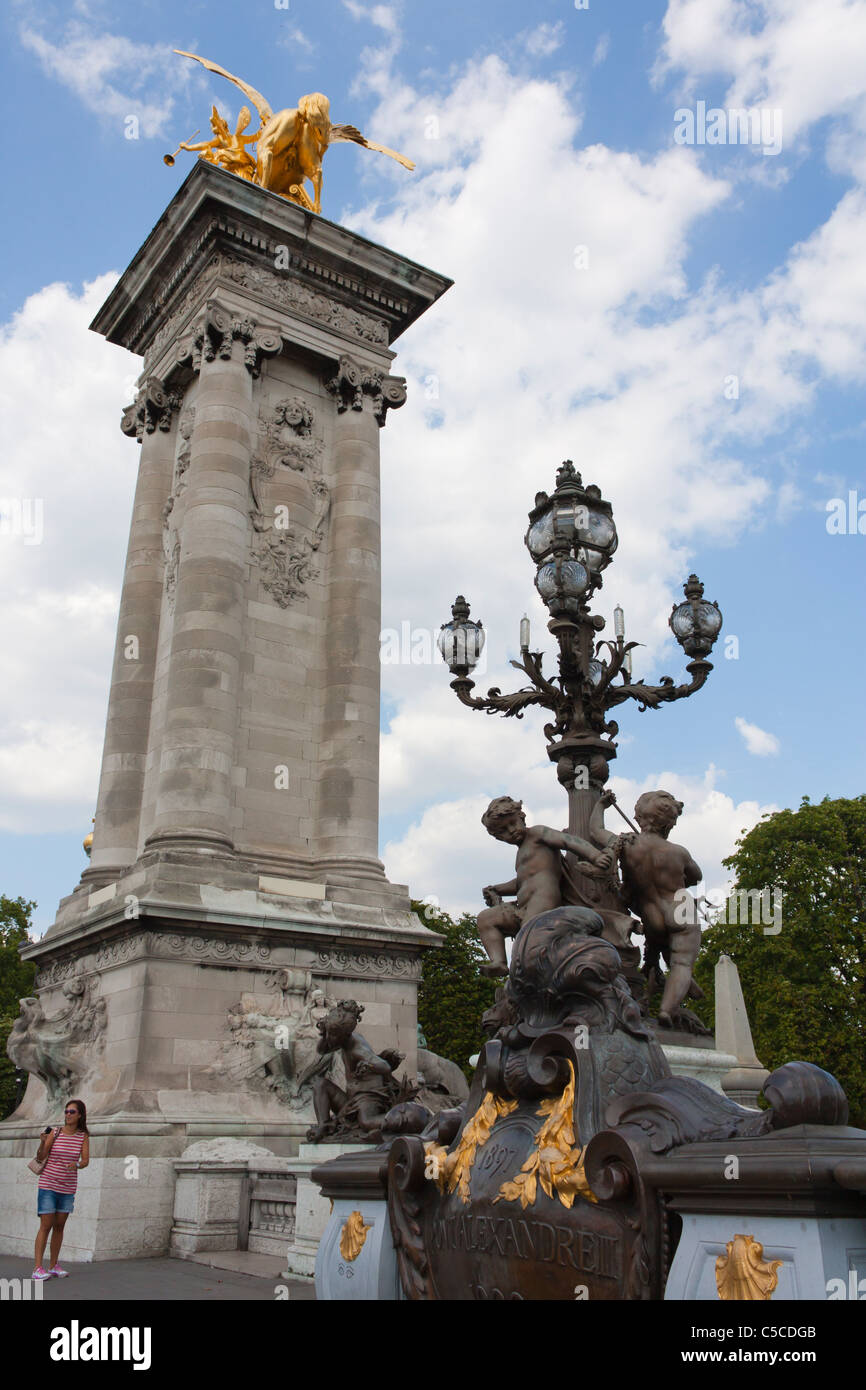 Alexander III 's bridge, Paris, France Stock Photo - Alamy