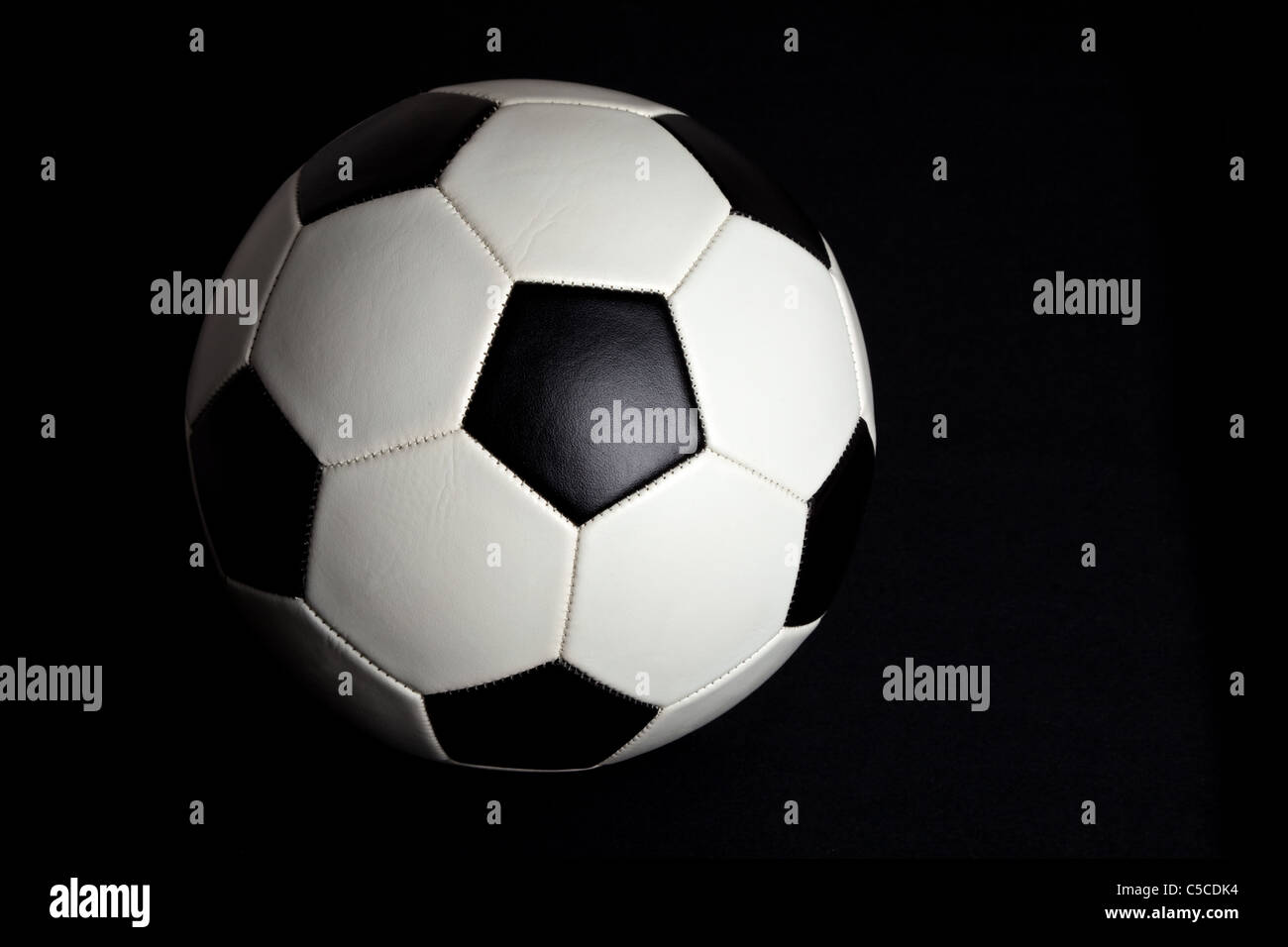 Soccer Ball, football with black Background Stock Photo - Alamy