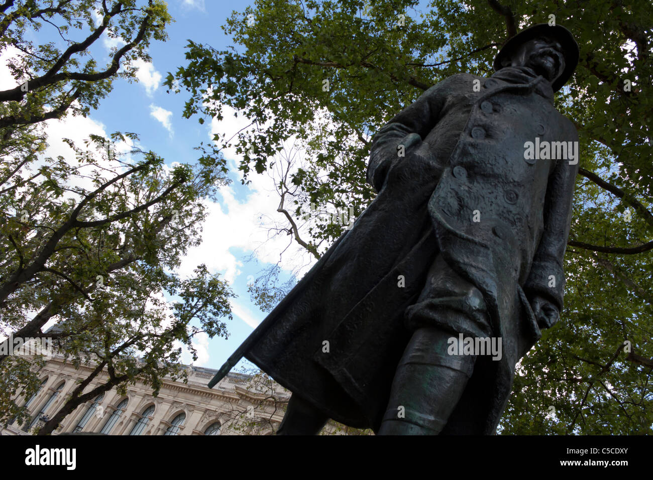 Statue of George Clemenceau, a politic man of France,Clemenceau's Place ...