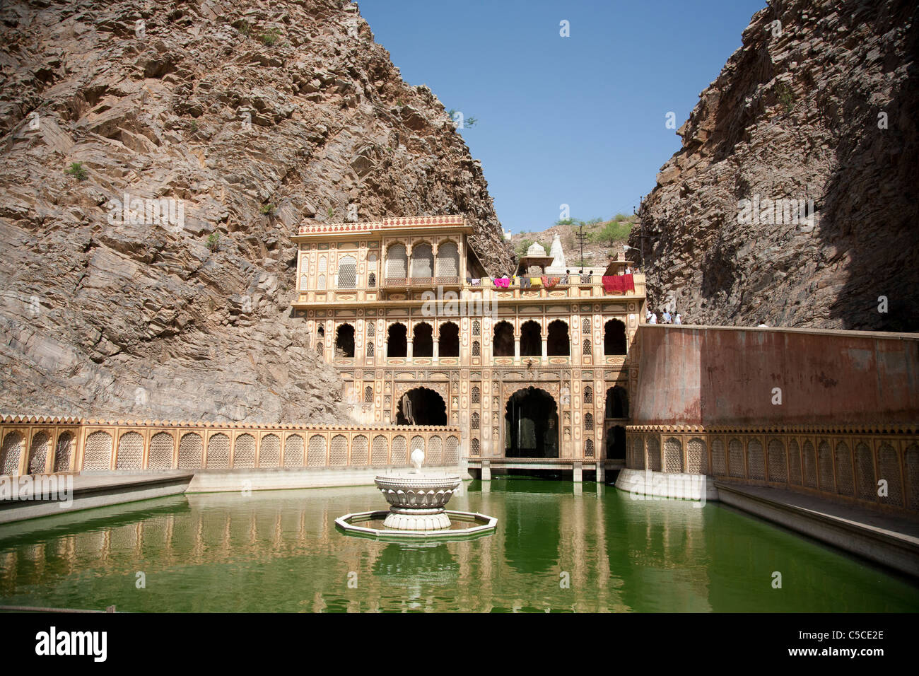 Monkey temple in Galta, India Stock Photo - Alamy