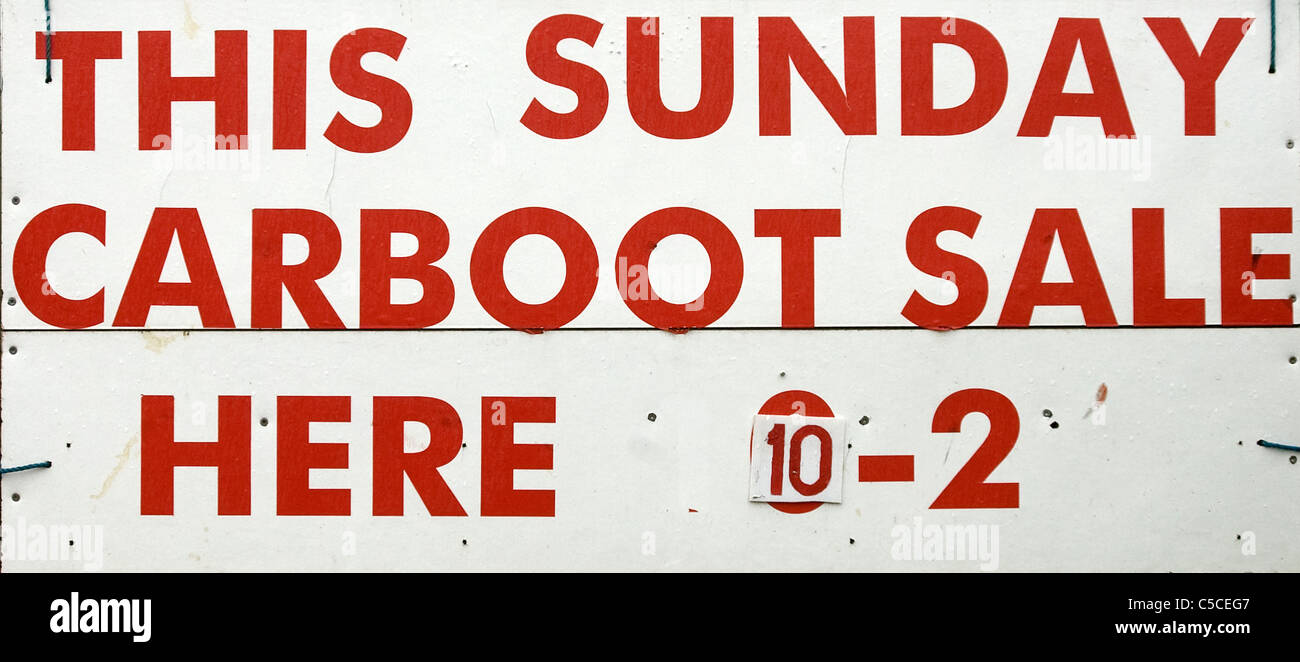 Car boot sale sign hi-res stock photography and images - Alamy