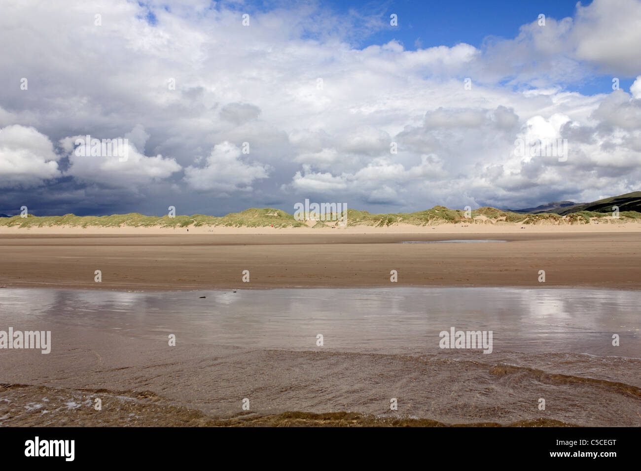 The beach at Harlech, Gwynedd, NW Wales UK Stock Photo - Alamy