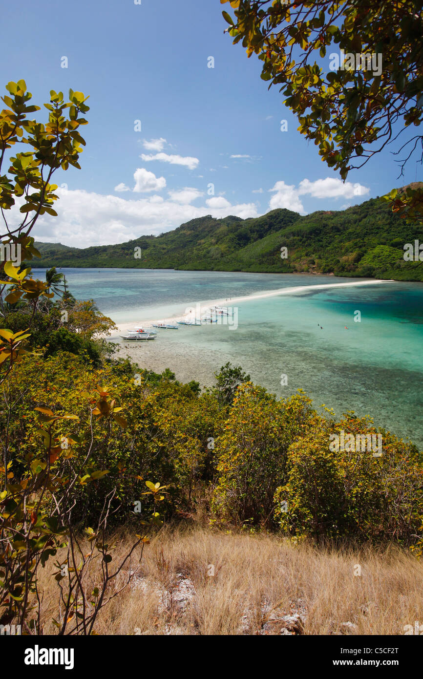 The Pure White Sands Of Snake Island And Bangka Boats On The Shore ...