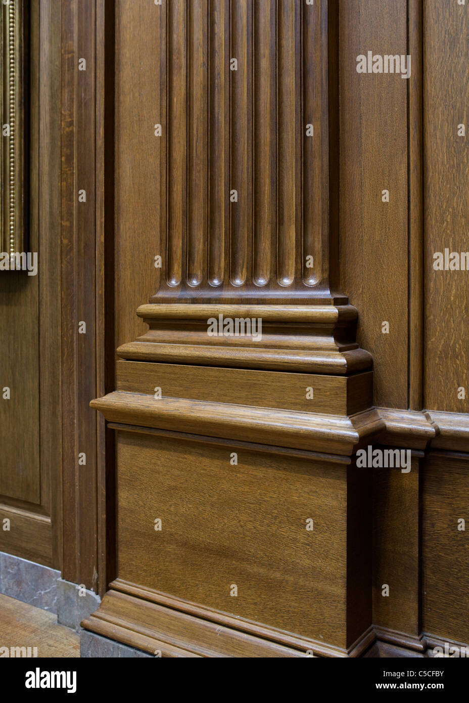 Fine interior woodwork detail Stock Photo - Alamy