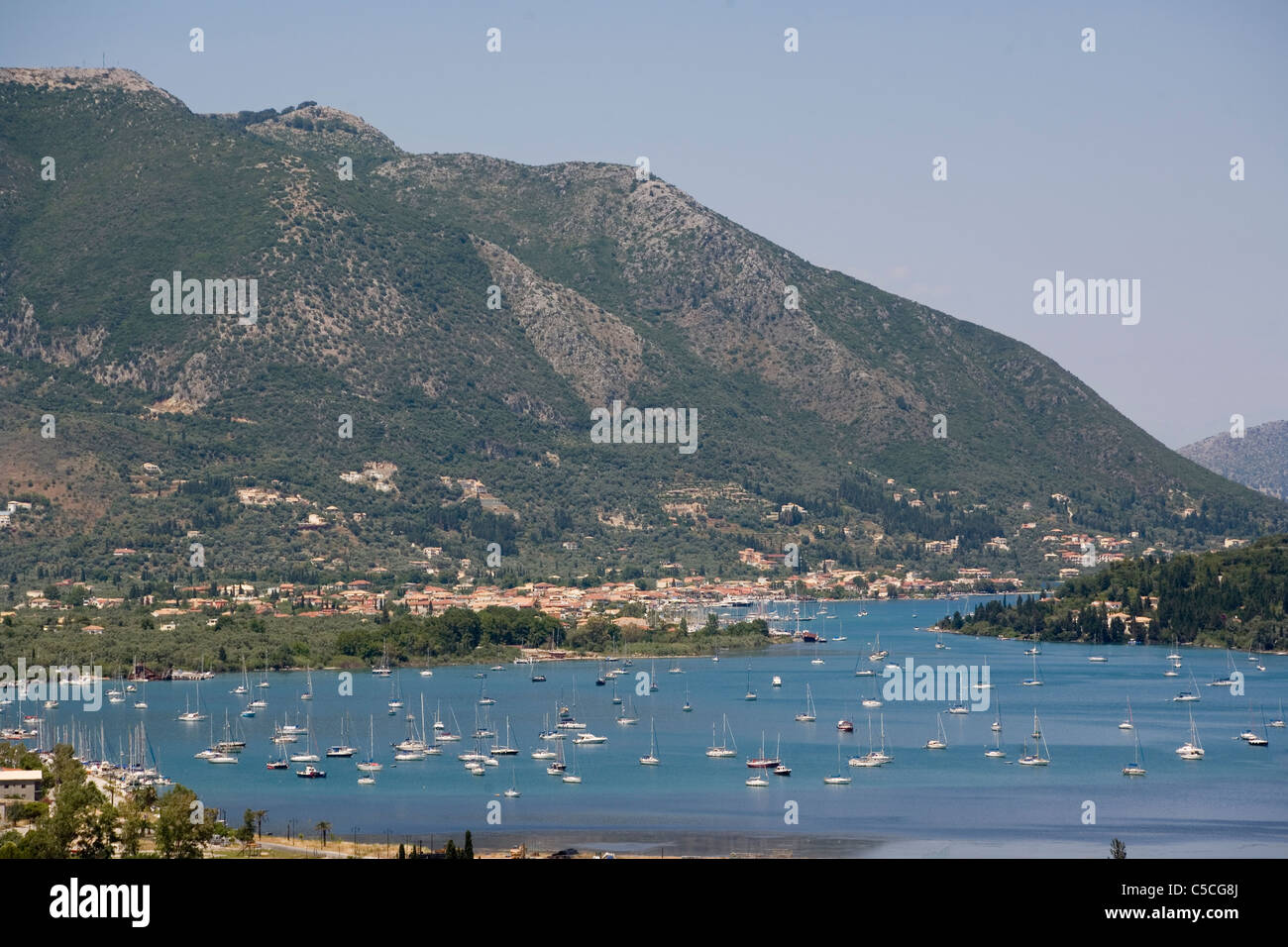 Greece Ionian islands Lefkada Vlicho Bay & Nidri Stock Photo - Alamy