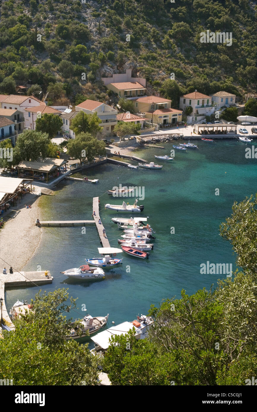 Greece Ionian islands Ithaca Vathy harbour Stock Photo - Alamy