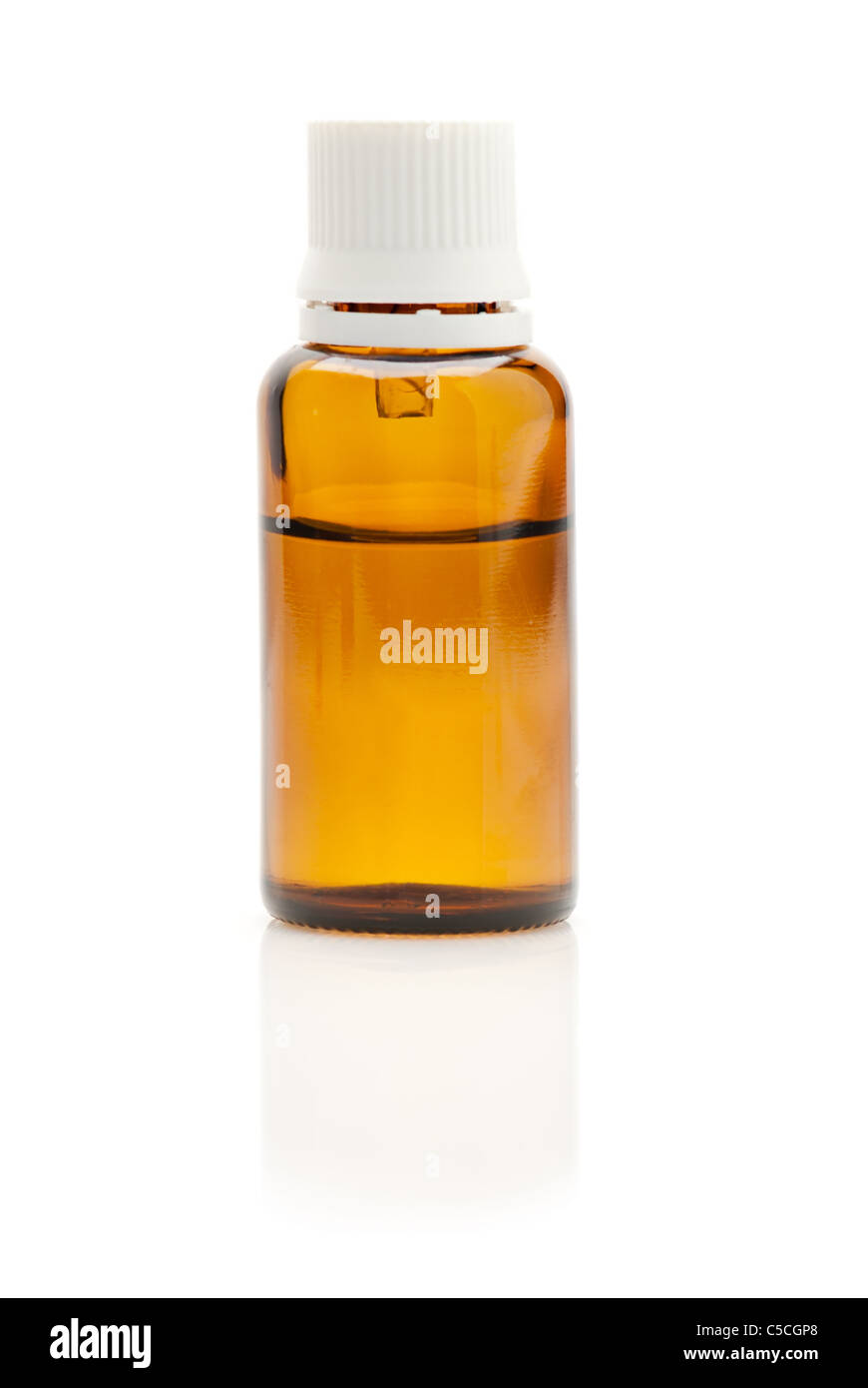 Bottle of medication with dropper over white background Stock Photo - Alamy