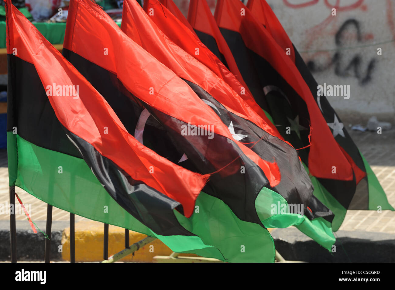 New libya flag hi-res stock photography and images - Alamy