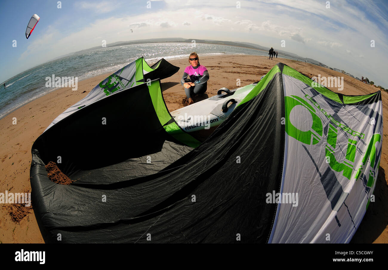 Steph Bridge - three times World Champion kite surfer Stock Photo - Alamy