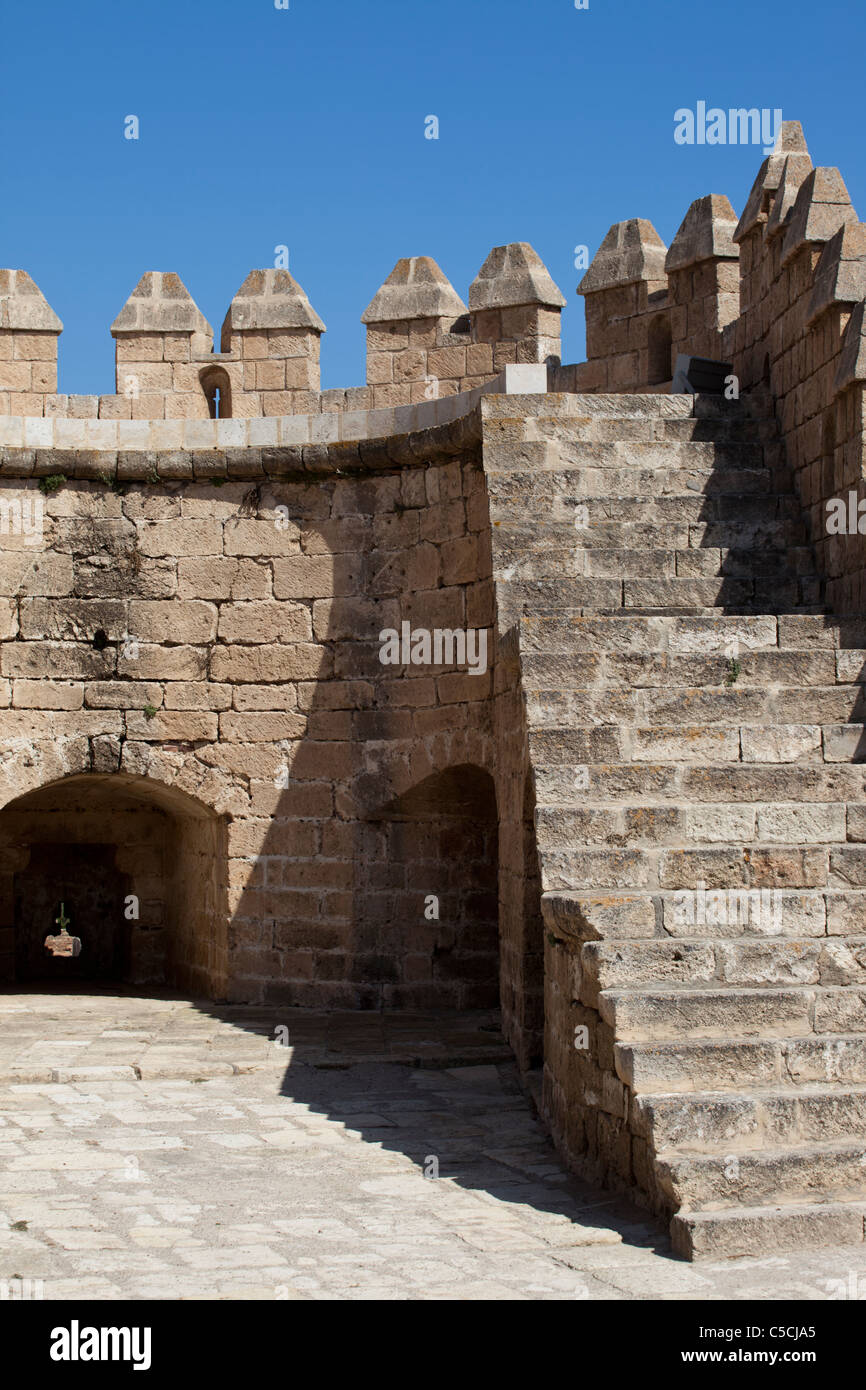 Steps and defensive Wall at the Alcazaba of Almeria Stock Photo - Alamy