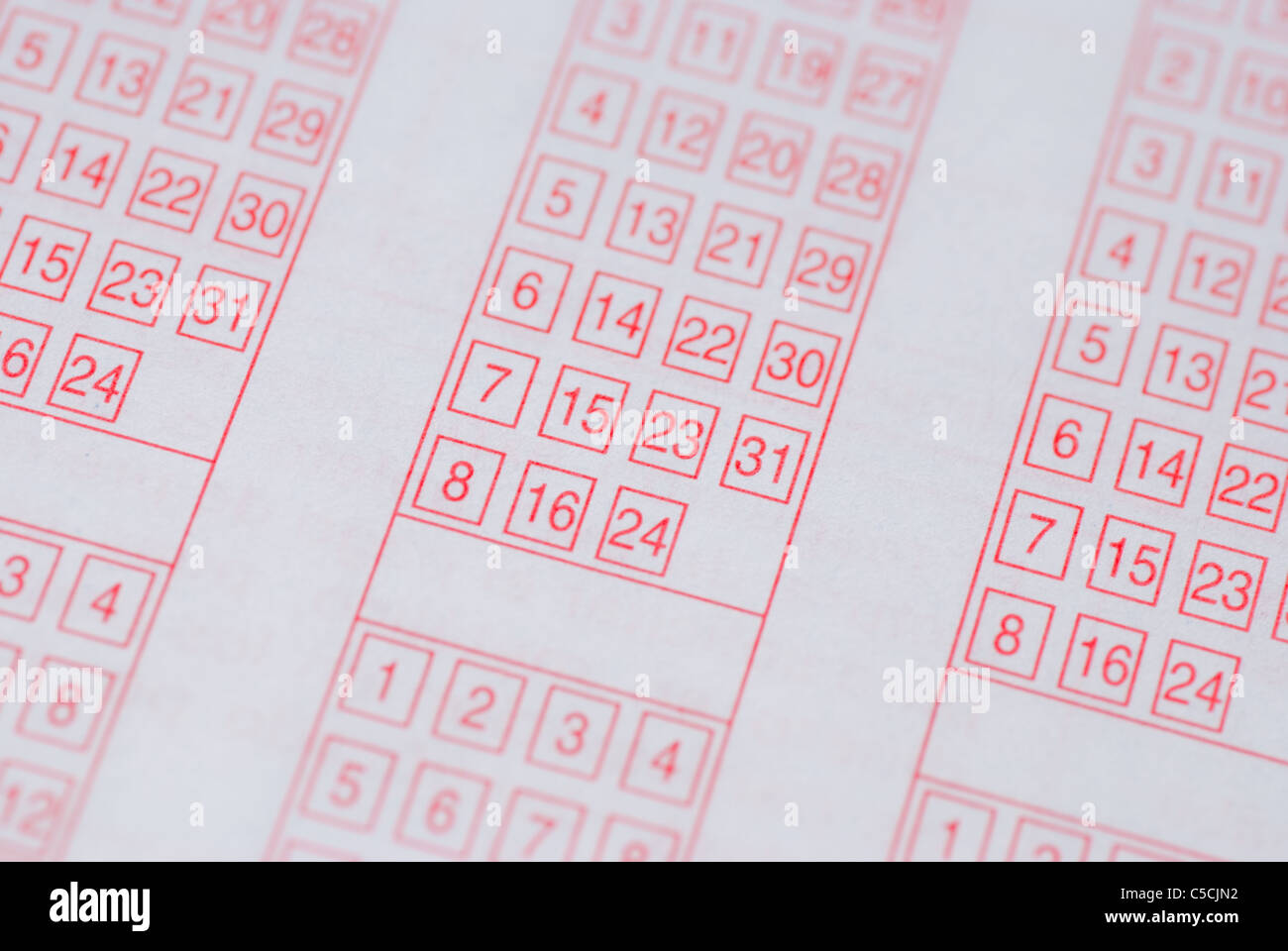 A paper lottery ticket with selective focus Stock Photo - Alamy