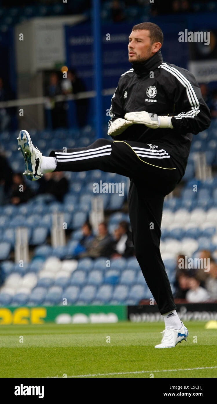 Goalkeeper Turnbull warms up at Chelsea FC'c first pre season friendly ...