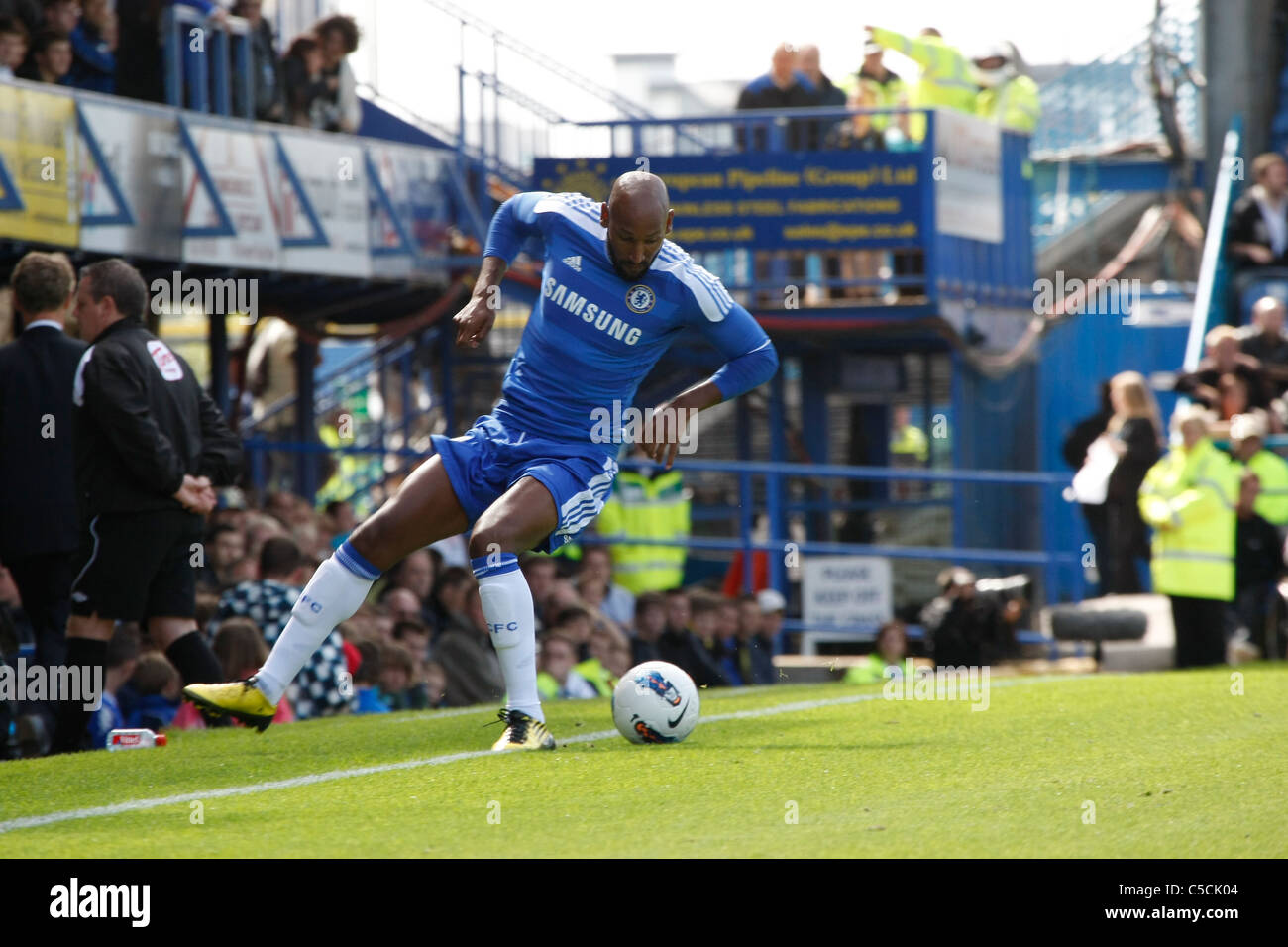 Frenchman Nicholas Anelka keeps ball in play at Chelsea FC'c first pre ...