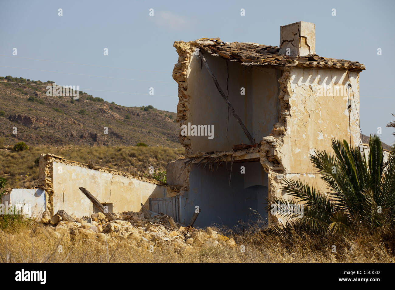 Ruined Spanish House Stock Photo - Alamy