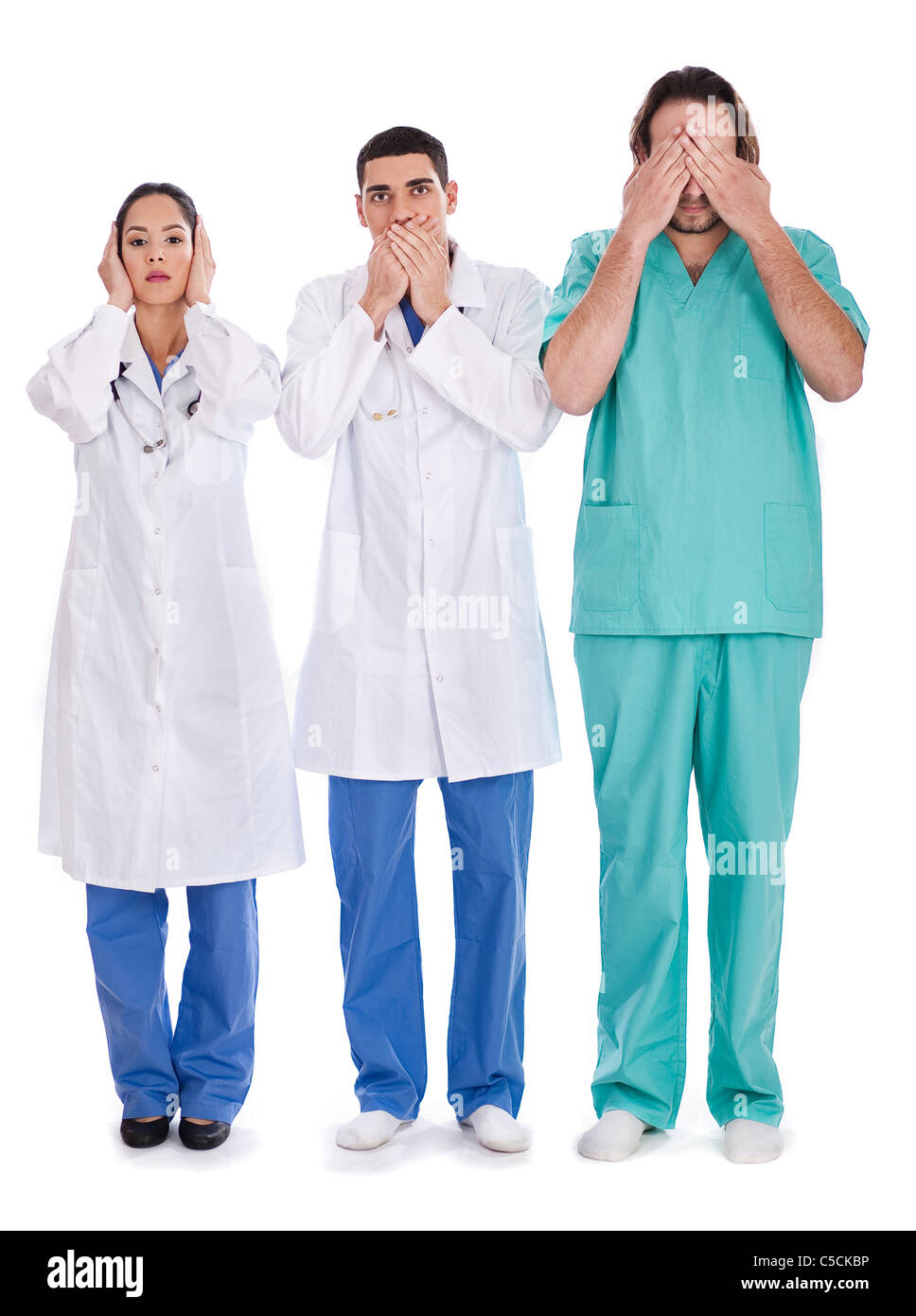 3 doctors Don't see, don't speak and don't hear anything on isolated ... 3 doctors Don't see, don't speak and don't hear anything on isolated ...