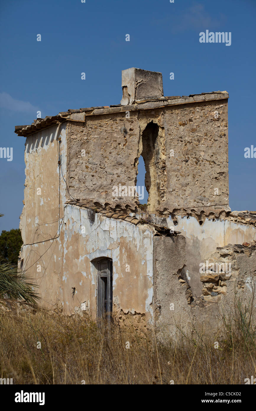 Ruined Spanish House Stock Photo - Alamy