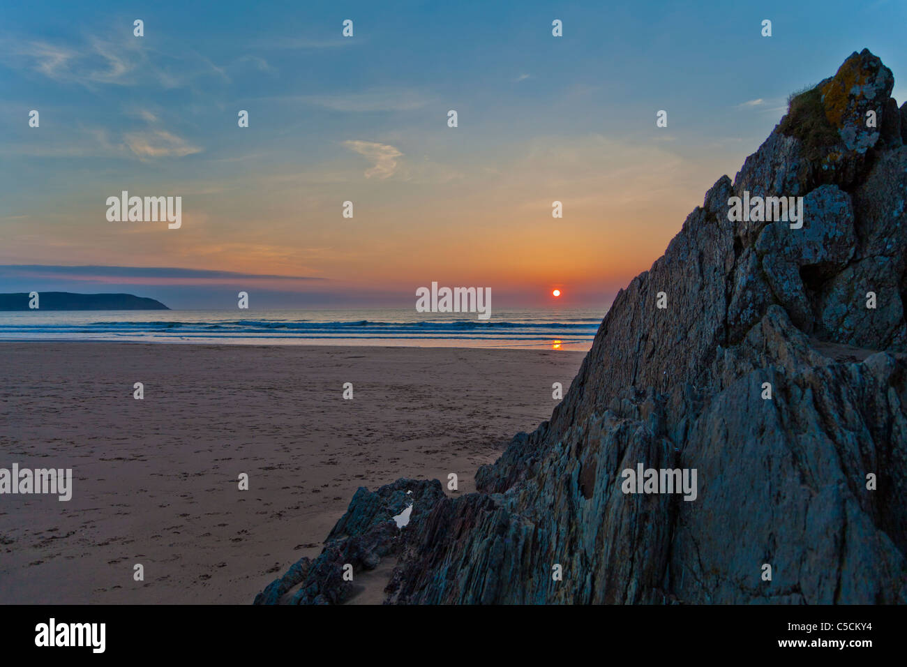 Ocean Views in North Devon Stock Photo - Alamy