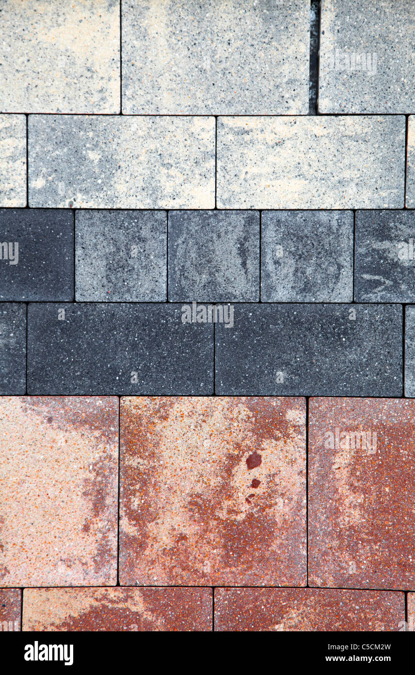 Stony soil, different designs, type of stones. Floor covering ...