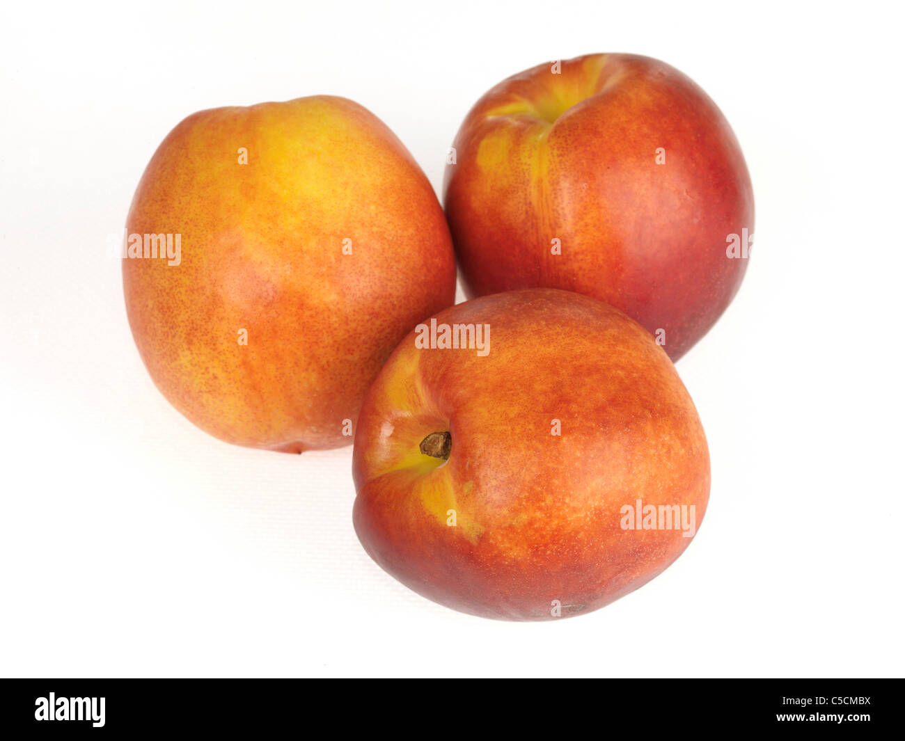 Fresh Healthy Ripe Juicy Peaches Stone Fruits Against a White ...