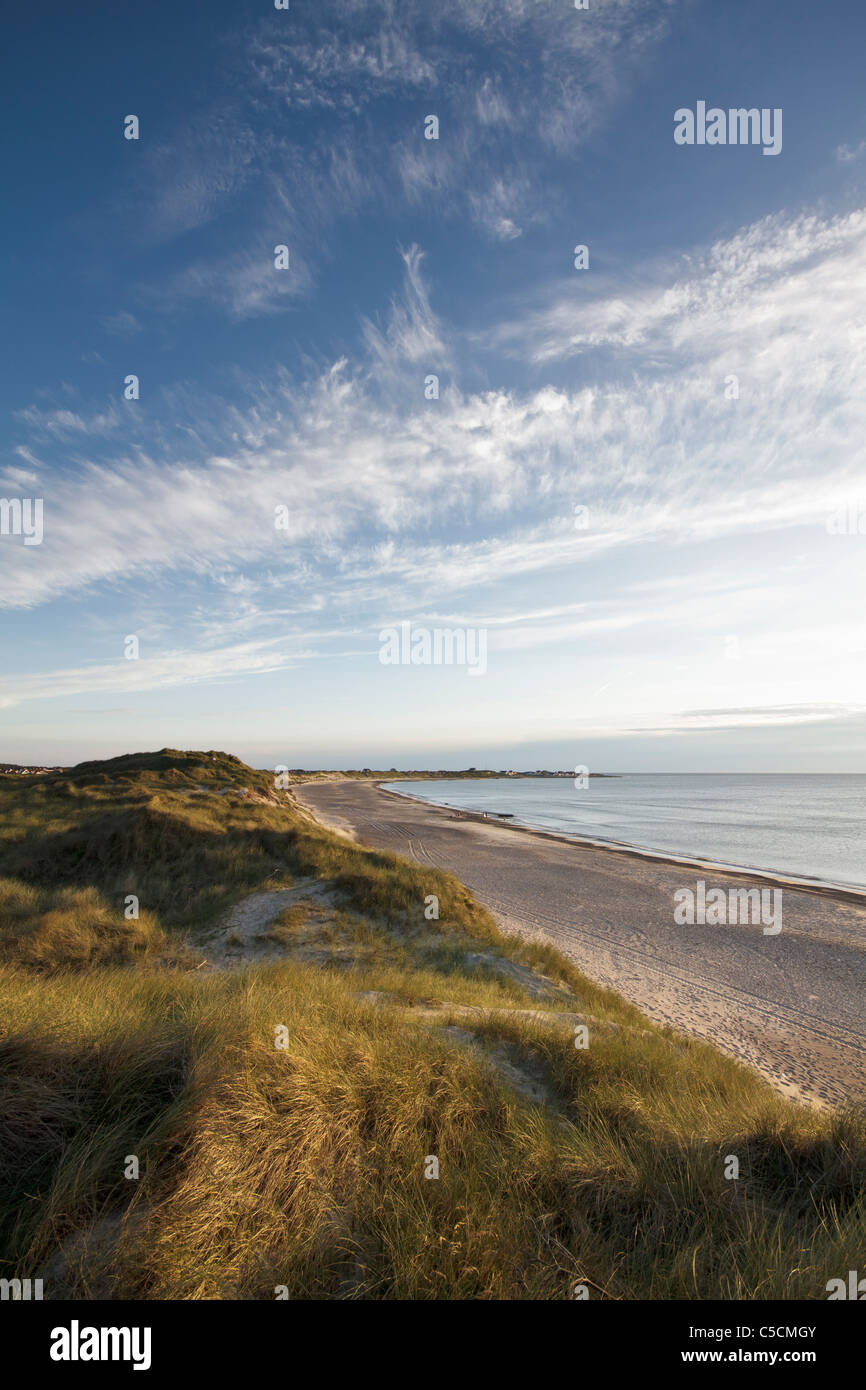 Shot of the beach at Klitmoller in Denmark, taken in the nice evening ...
