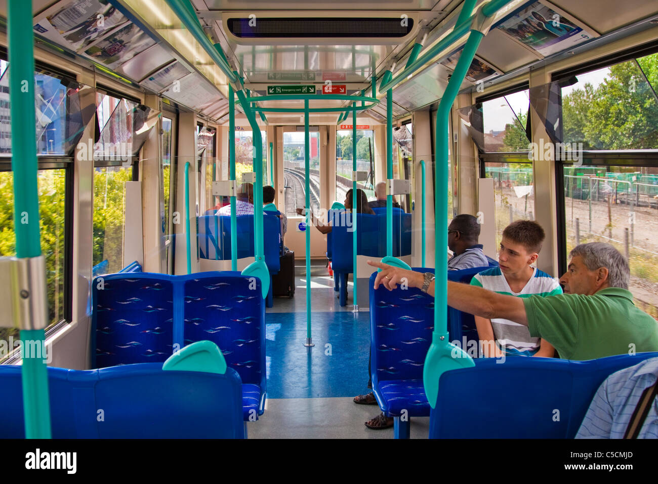 DLR Train carriage interior Stock Photo - Alamy