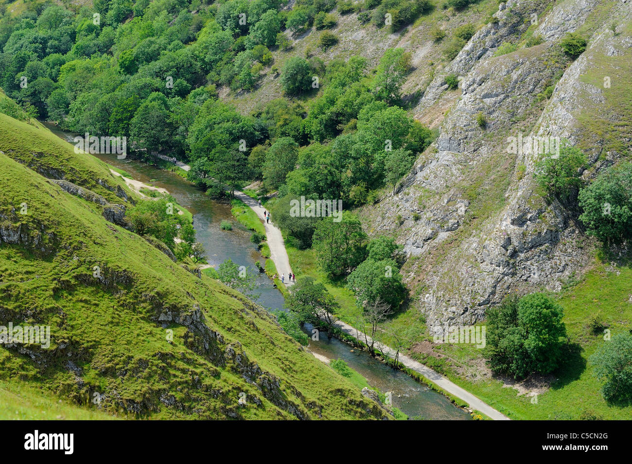 Dovedale Derbyshire england uk Stock Photo - Alamy