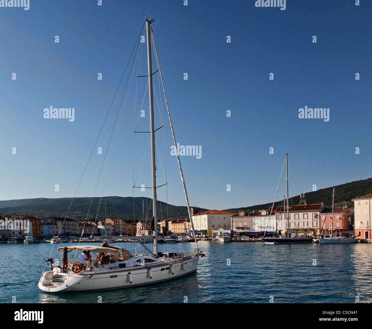 Cres town harbour, Cres island, Kvarner Gulf, Croatia Stock Photo - Alamy