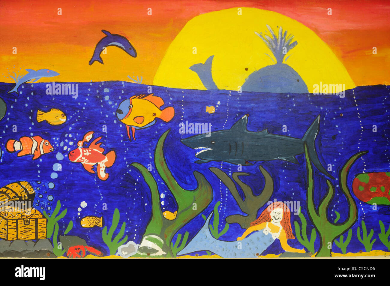 Sea mural, Sheringham, Norfolk, England, Uk Stock Photo - Alamy