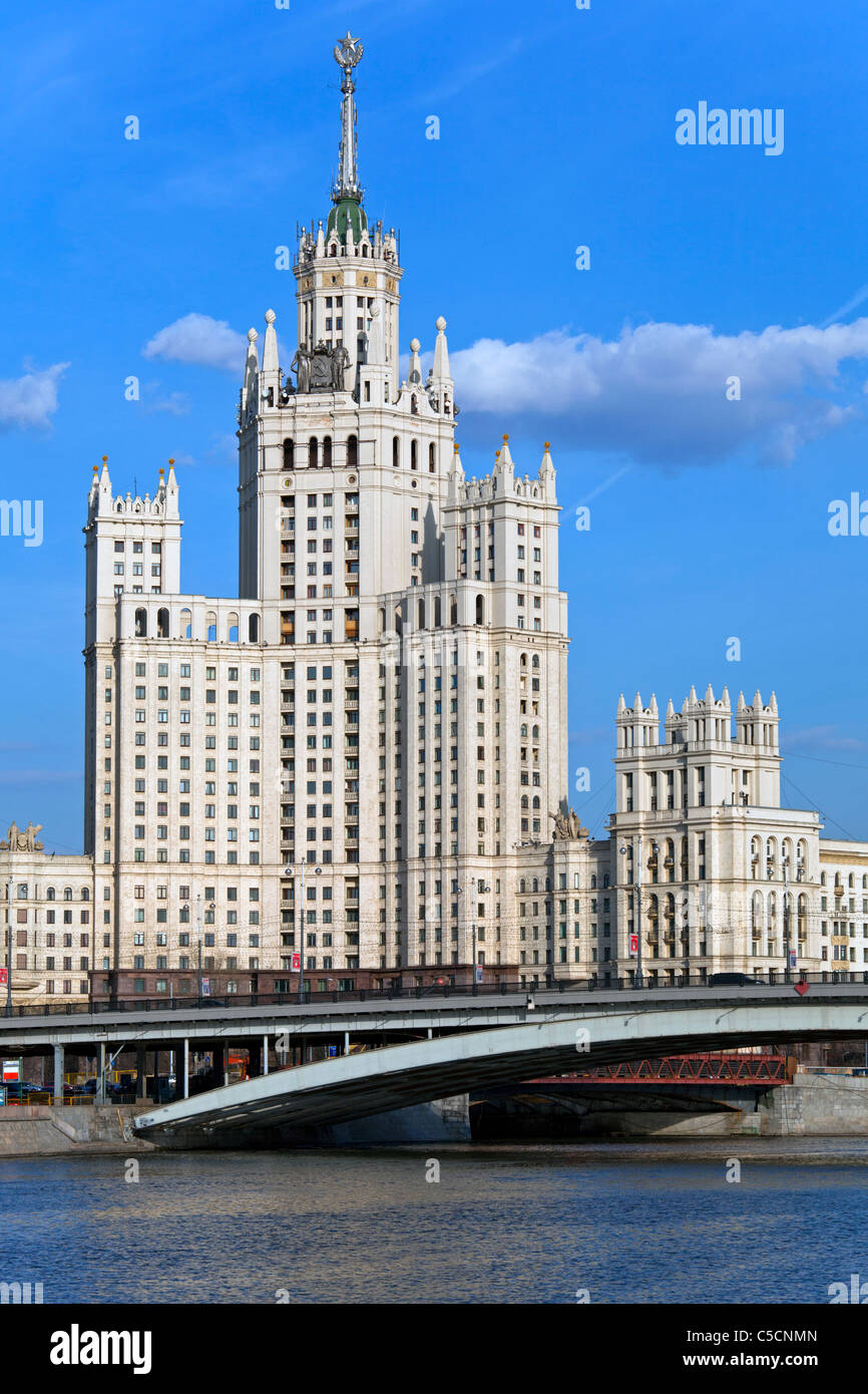 High-rise building on Kotelnicheskaya embankment in Moscow, Russia ...