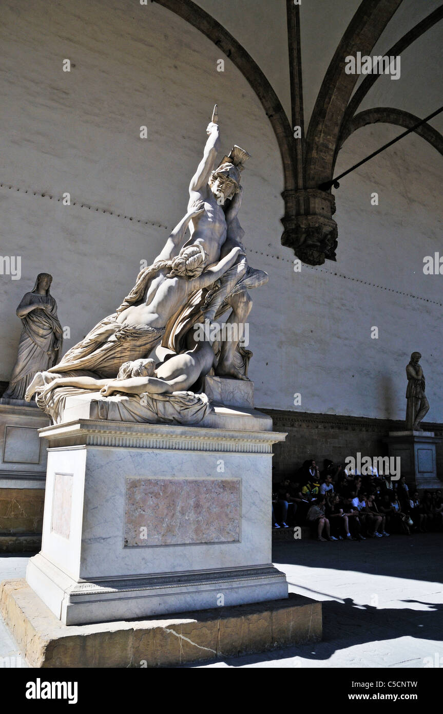 The Rape of Polyxena in the Loggia dei Lanzi executed by the sculptor ...
