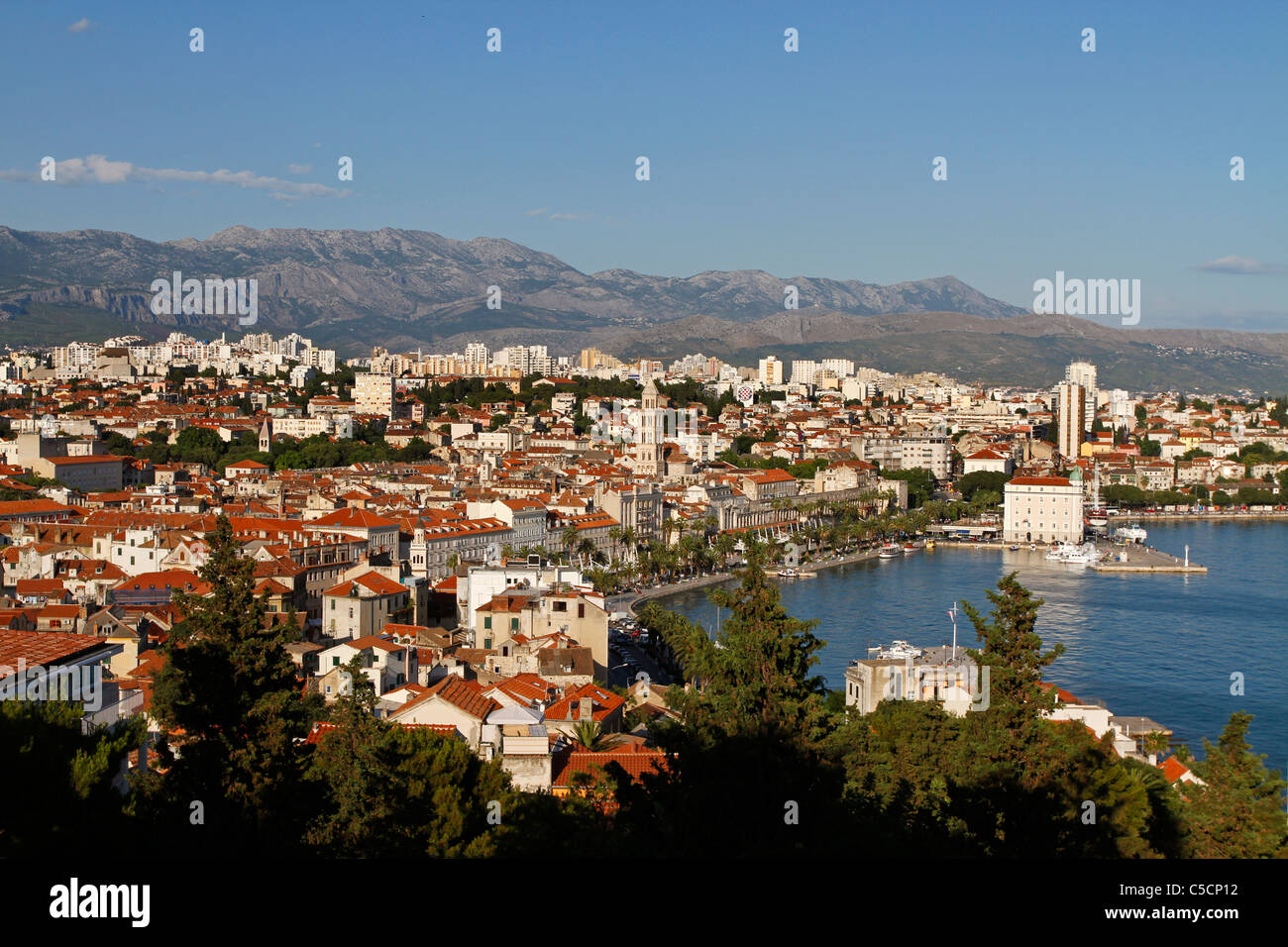 Split, Croatia, viewed from Marjan Hill Stock Photo - Alamy