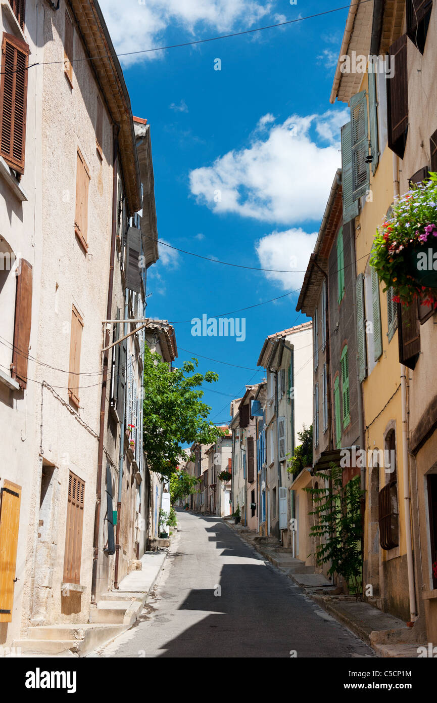 Romantic French alley in small village Valensole Stock Photo - Alamy