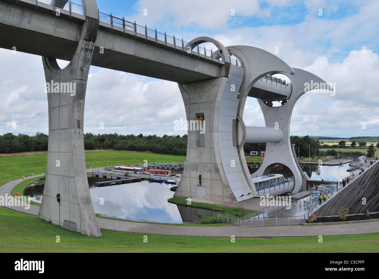 The Falkirk Wheel is a rotating boat lift in central Scotland ...