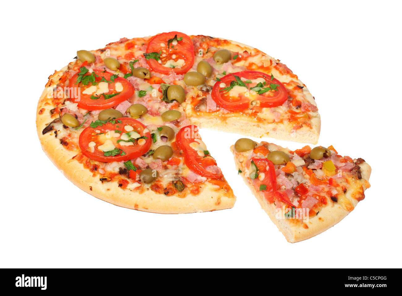 Fresh italian classic pizza Cut Out Stock Images & Pictures - Alamy