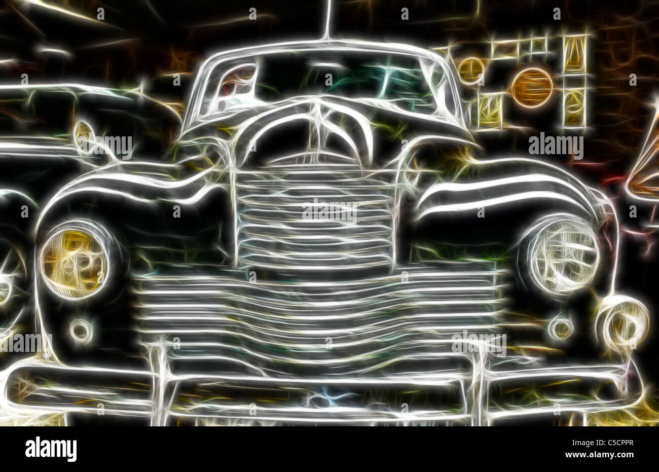 Vintage Car Digital Rendering Stock Photo - Alamy