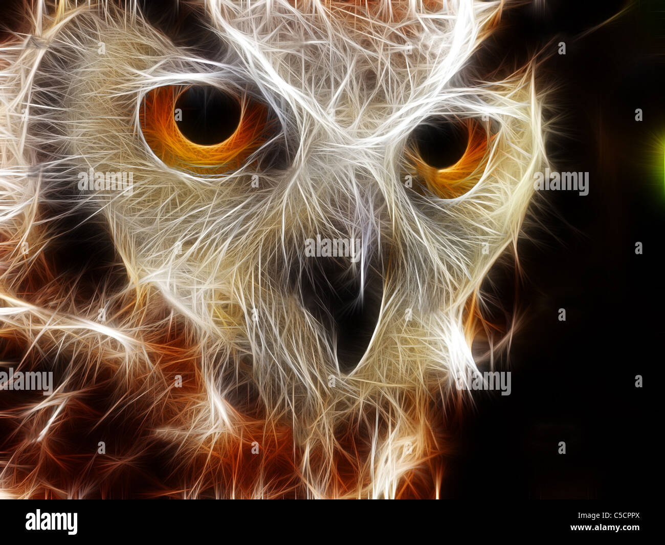 Eagle Owl Digital Illustration Family Strigidae Stock Photo - Alamy
