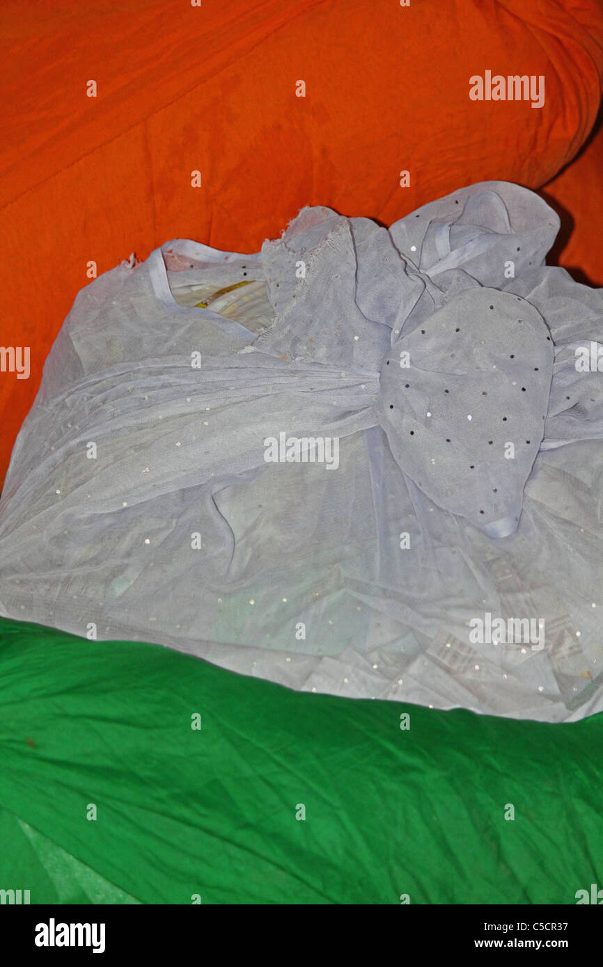 Fabric in form of Indian Tricolor Flag Stock Photo - Alamy