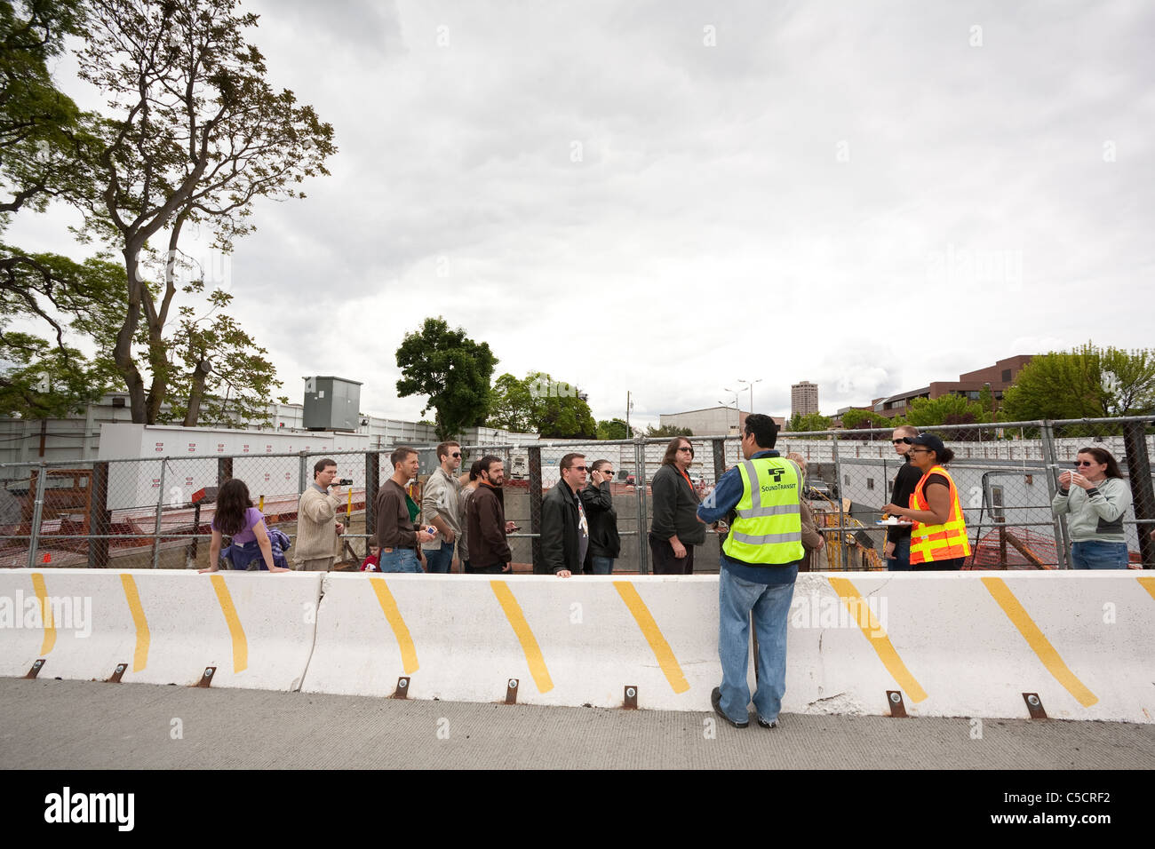 Link light rail construction site tour Stock Photo - Alamy