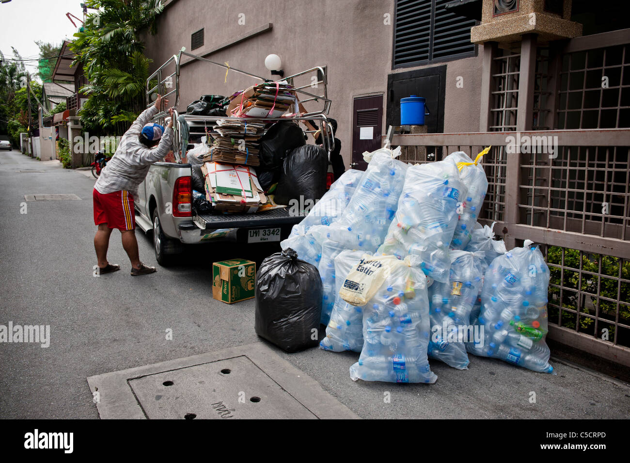 Plastic bottles recycling in thailand hi-res stock photography and ...