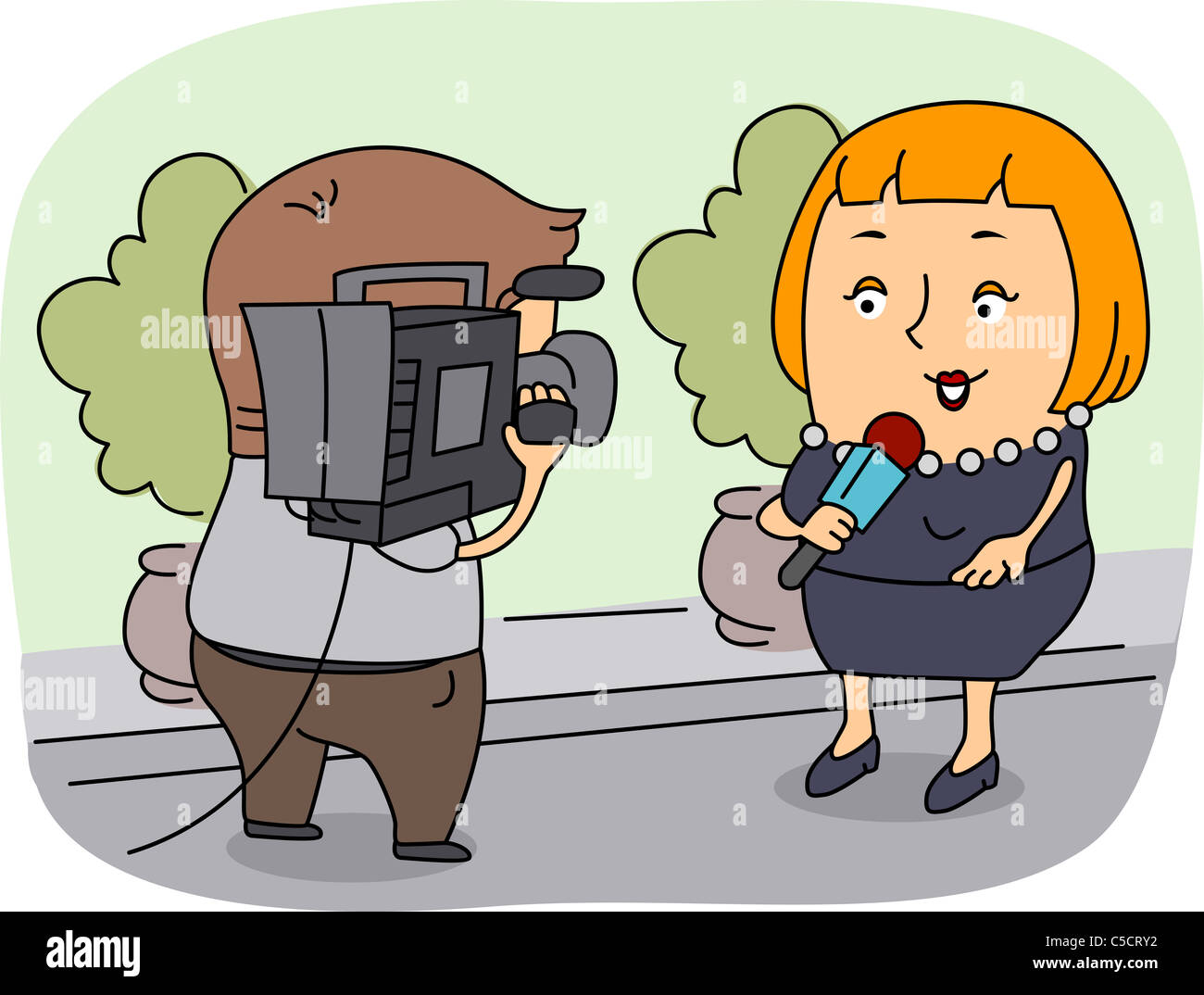 Field reporter hi-res stock photography and images - Alamy