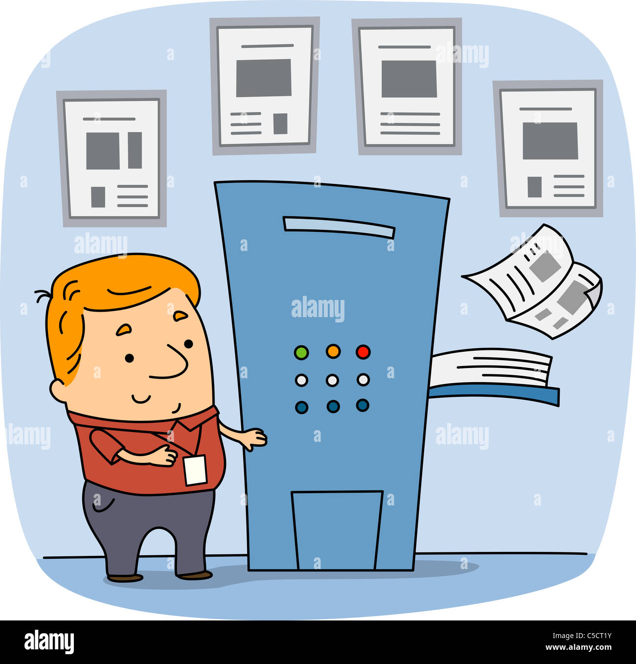 Newspaper worker printing press hi-res stock photography and images - Alamy