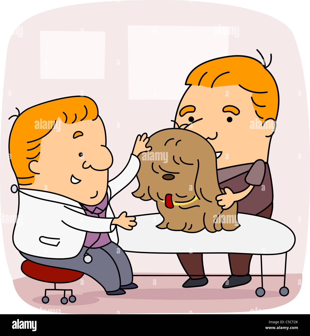 Illustration of a Veterinarian at Work Stock Photo - Alamy