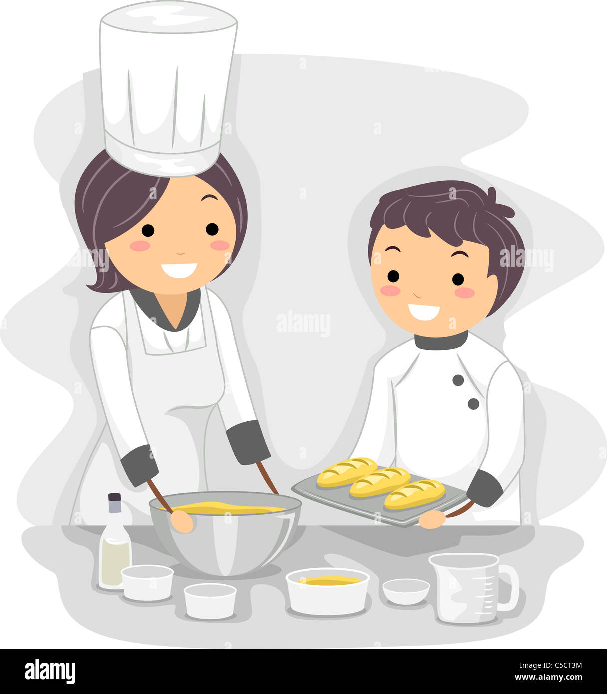 Cartoon Woman Pastry Chef Baker Stock Photos & Cartoon Woman Pastry ...