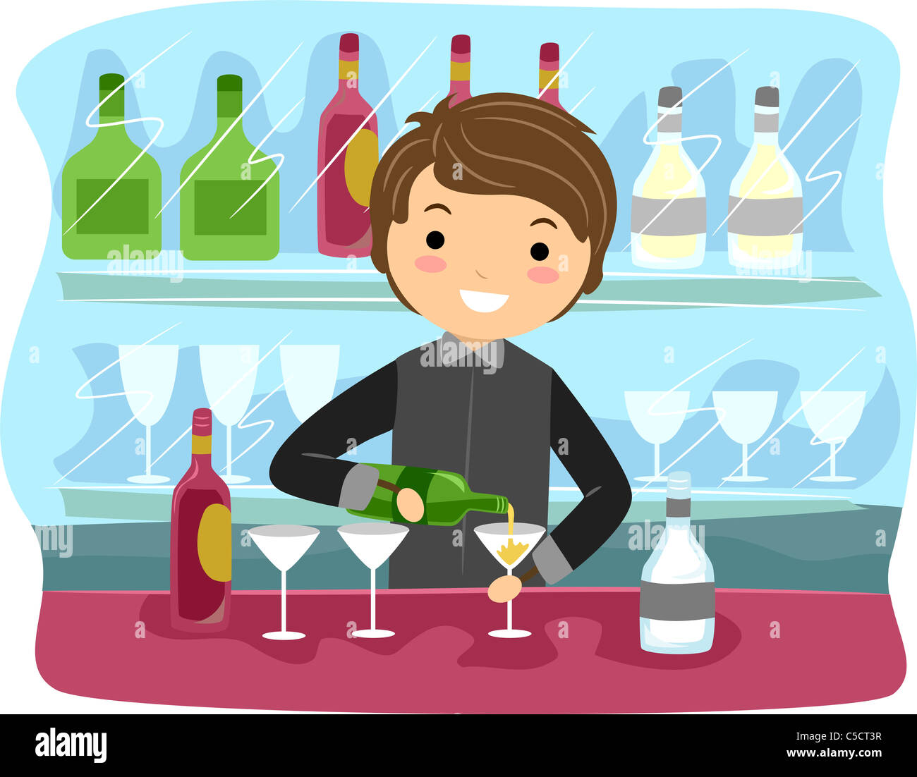 Male bartender drawing hi-res stock photography and images - Alamy