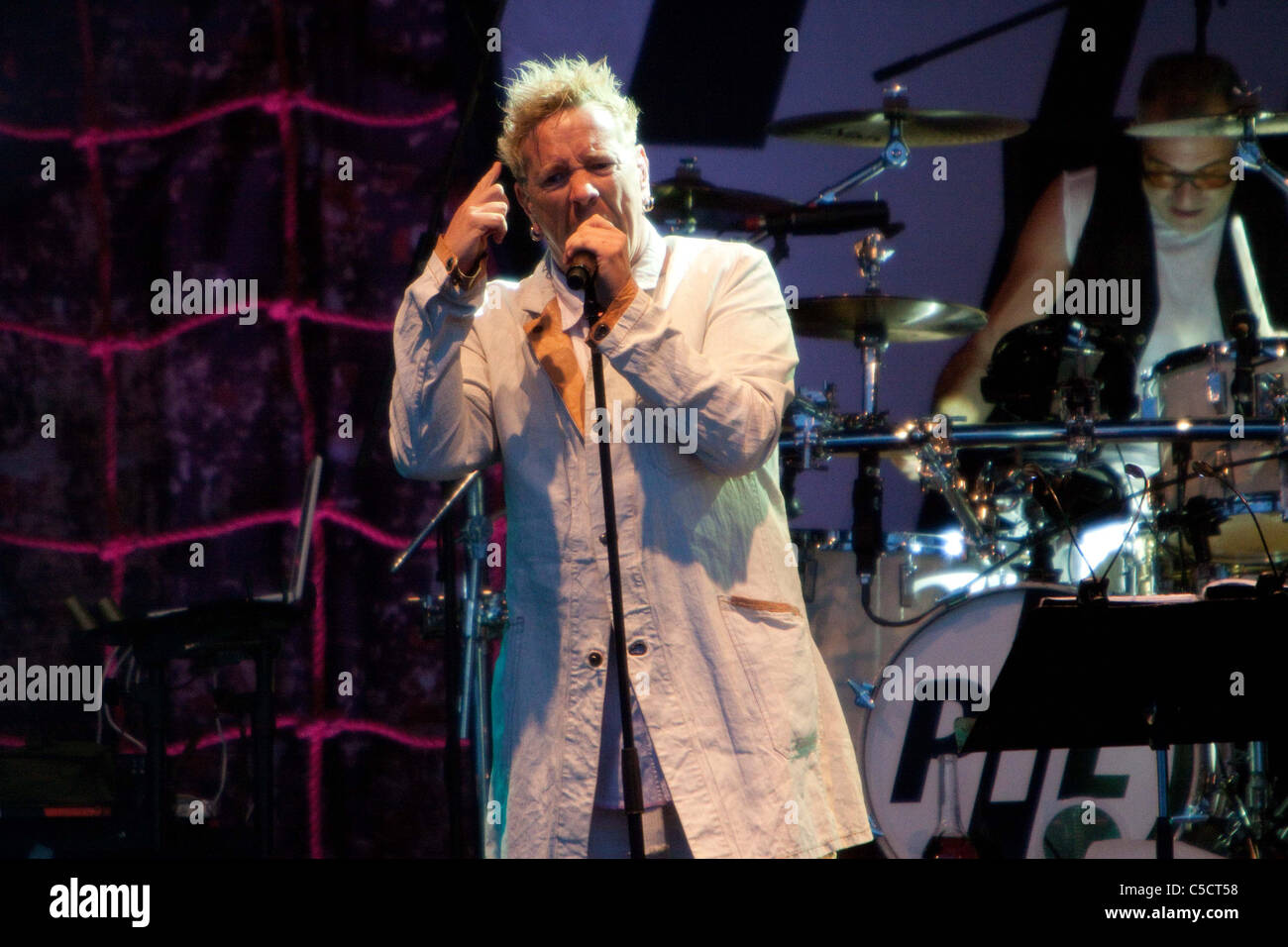 Public Image Limited (PIL) performing at Guilfest 2011 Stock Photo - Alamy