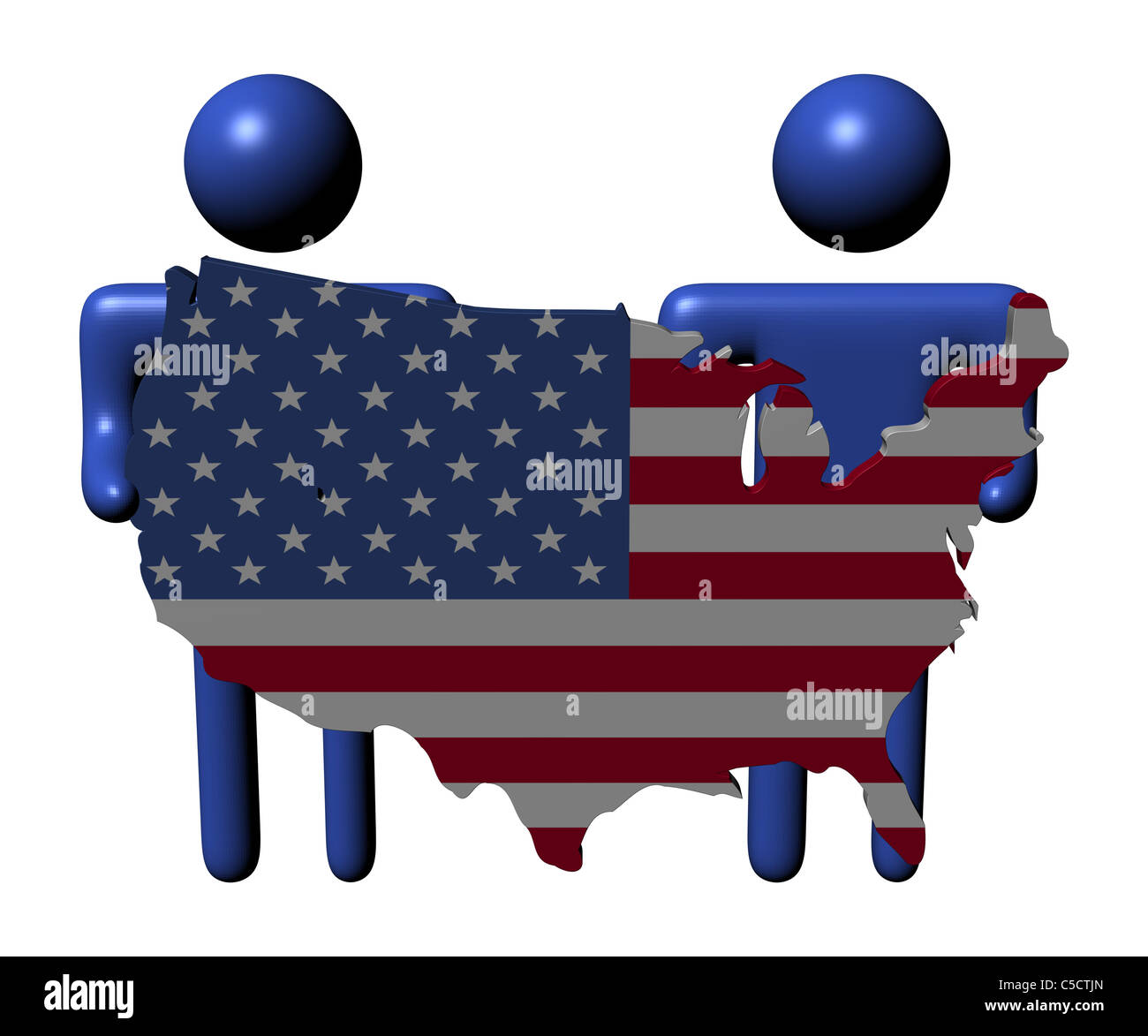 Map of usa people hi-res stock photography and images - Alamy