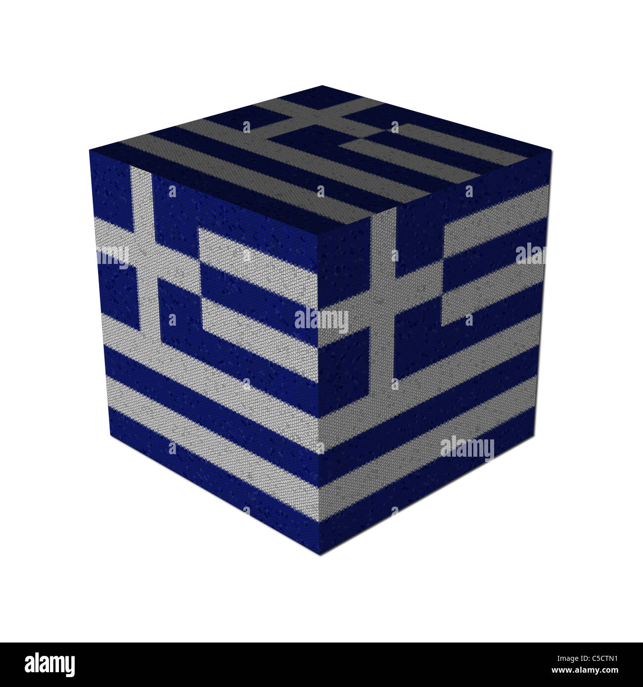 Greece flag mosaic cube illustration Stock Photo - Alamy