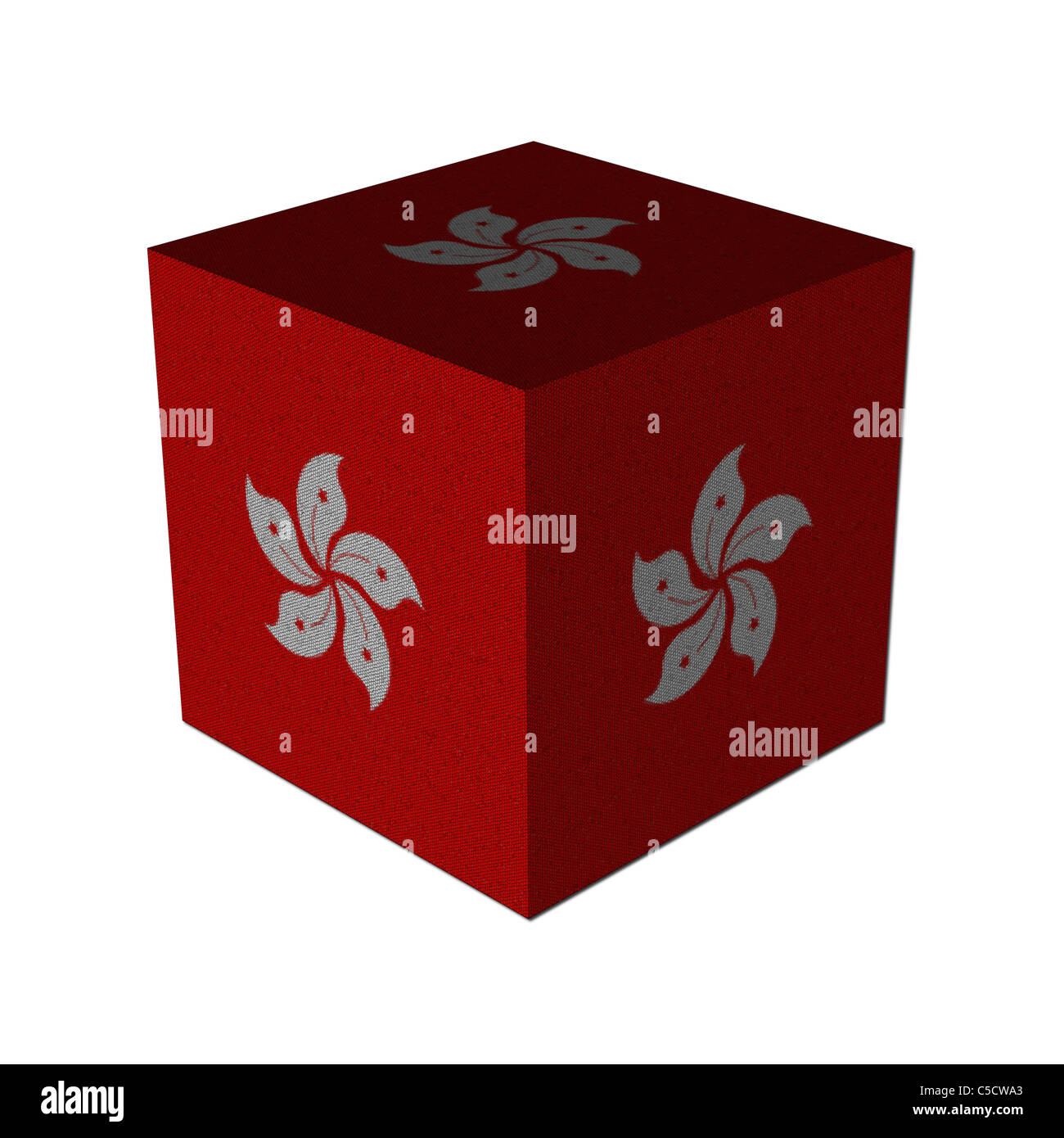 Hong Kong flag mosaic cube illustration Stock Photo - Alamy
