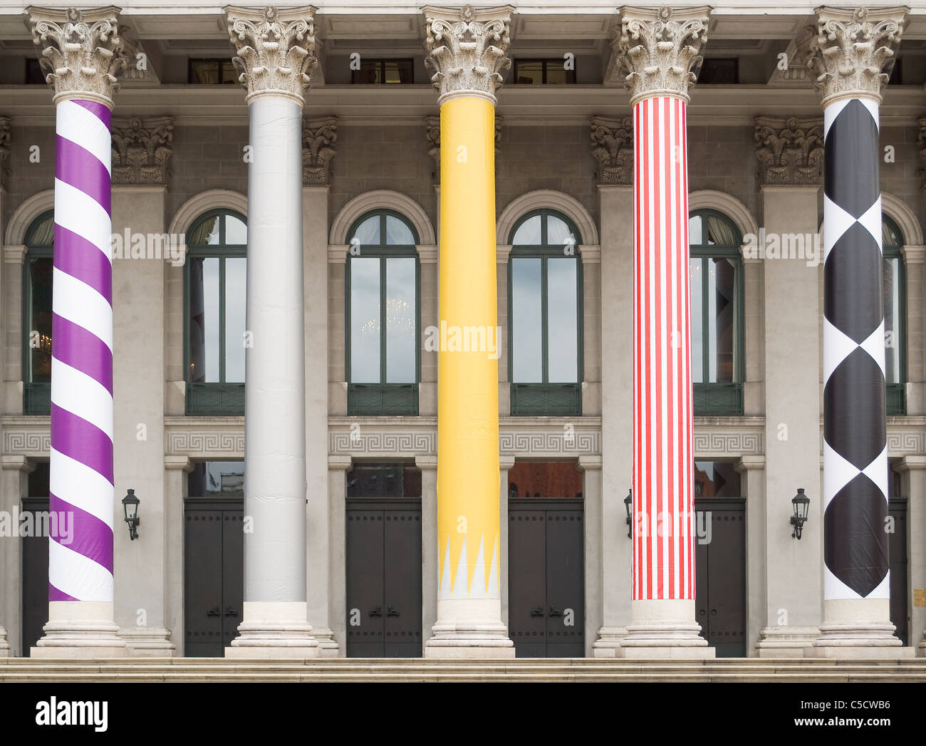 Decorated Columns at the National Theater in Munich Stock Photo - Alamy