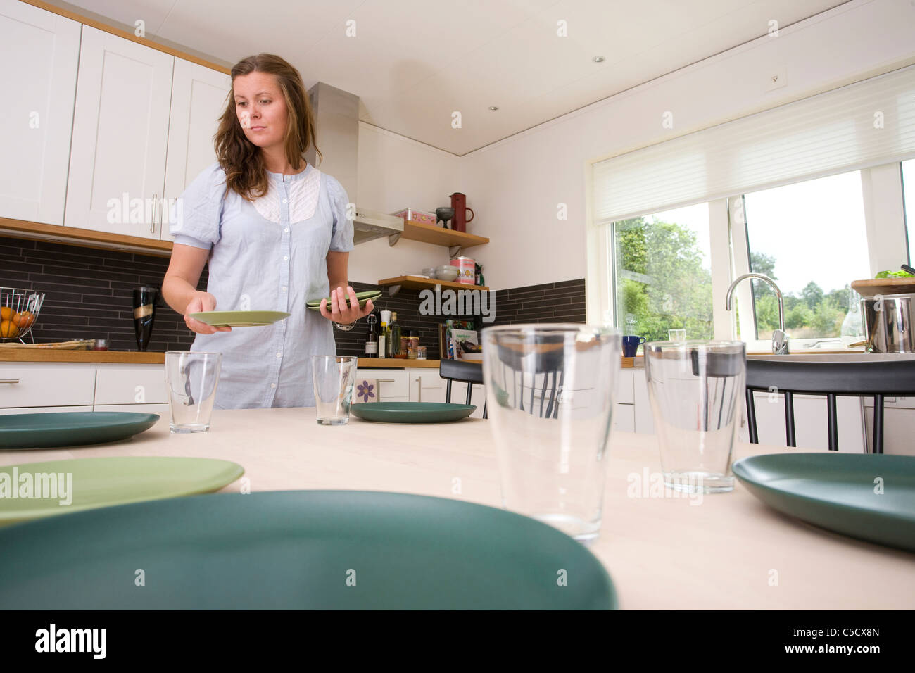 Dining table setting home hi-res stock photography and images - Alamy